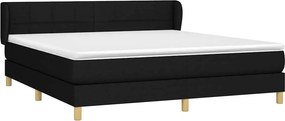 Box spring postel s matrací černá 160x200 cm textil 3126815