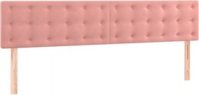 Box spring postel s matrací růžová 200x200 cm samet 3141568