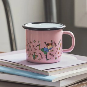 Hrnek Pippi Candy 2,5 dl, smalt / růžový