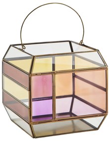 MADAM STOLTZ Lucerna Multi Coloured Glass, multi barva, sklo, kov