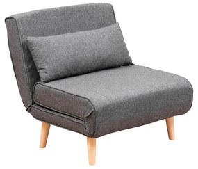 Hanah Home Rozkládací křeslo FOLDE tmavě šedé