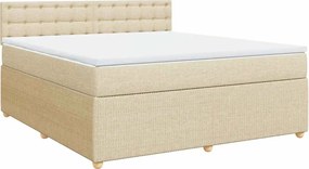 Box spring postel s matrací krémová 180x200 cm textil 3289854