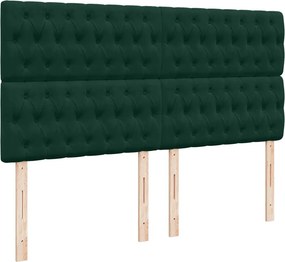 Box spring postel s matrací tmavě zelená 180x200 cm samet 3292415