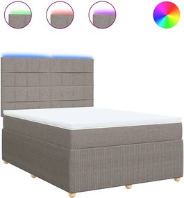 Box spring postel s matrací taupe 140x200 cm textil 3294383