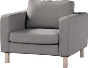 Potah na křeslo IKEA Karlstad, krátký barva šedá látka pletený vzor