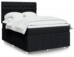 Box spring postel s matrací černá 140 x 190 cm textil 3293972