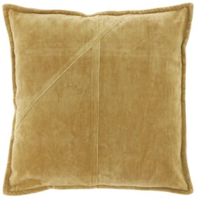 Sametový dekorační polštářek WIES 45x45 cm, hořčicový