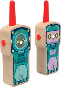 2KIDS TOYS Dřevěná dětská vysílačka Robot / Sada 2 ks / Dosah 5 km / 3