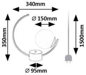 Rabalux 74035 - Stolní lampa MESIRO 1xE14/25W/230V