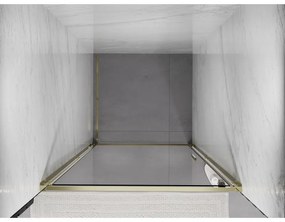 Mexen Exo, výklopné sprchové dveře 85 cm, čiré sklo, zlatá, 817-085-000-50-00