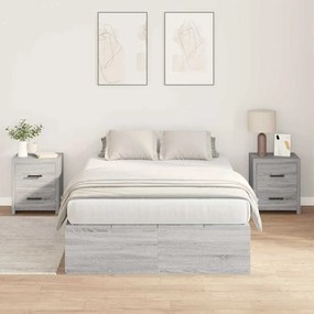 Rám postele s úložným prostorem Šedá Sonoma 120 x 200 cm 3335370