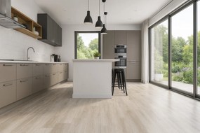 PVC podlaha - lino Quintex Gambela Oak 110L, na mieru, šíře 4m,5m, šedá, filc, chodba / predsieň, Beauflor