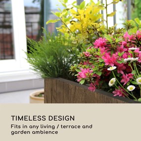 Timberflor, květináč, 40 x 80 x 40 cm, sklolaminát, do interiéru i exteriéru, hnědý