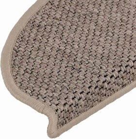 Samolepící nášlapy na schody vzhled sisal 15 ks 65x21x4 cm 326878