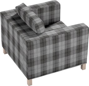 Potah na křesko IKEA Karlanda, krátký barva šedá látka pletený vzor, vzorované