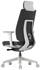 Kancelářská ergonomická židle OFFICE More K50 — bílá Černá