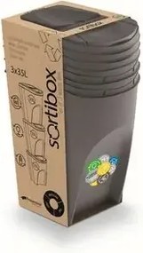 PROSPERPLAST SORTIBOX 3 x 35 l šedá / Odpadkový koš