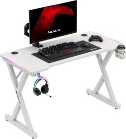 Huzaro Hero 2.3 RGB bílá / Herní stůl / 120 x 60 x 72 cm