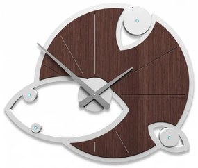 Designové hodiny 10-128 CalleaDesign Andromeda 54 x 45cm (více variant dýhy) Barva terracotta(cihlová)-24 Dýha černý ořech - 85