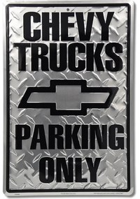 Plechová cedule Chevy Trucks Parking 30 cm x 40 cm