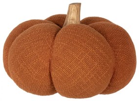 Oranžová dekorace muškátová dýně z juty – 17 cm