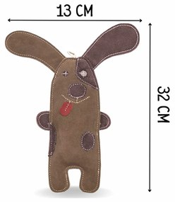 PafDog Pejsek Willy hračka pro psy z kůže a juty, 32 cm