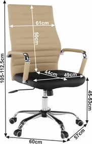 Tempo Kondela Kancelářská židle DRUGI TYP 1, béžová/černá