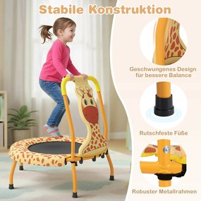 Costway Φ71 cm dětská trampolína s rukojetí a krytem okraje mini trampolína