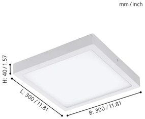 Eglo 96673 - LED RGBW Stmívatelné stropní svítidlo FUEVA-C LED/21W/230V