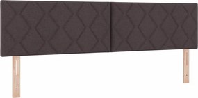 Postel s boxspringem s čelo Tmavě hnědá 180 x 200 cm textil 3338786