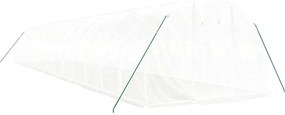 Skleník s ocelovým rámem bílý 42 m² 14 x 3 x 2 m 3188055