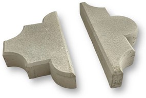 Báča Beton Krajovky k zámkové dlažbě - Květ drsný 4,5 cm (půlky) Barva: Antracit, Varianta: Půlka krátká
