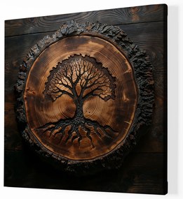 Obraz na plátně - Strom života Triess, dřevo styl FeelHappy.cz Velikost obrazu: 40 x 40 cm