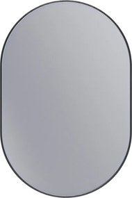 Erga Oval, oválné zrcadlo 60x90cm, černý rám, ERG-V01-OVAL-6090-BK