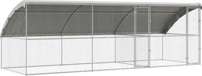 Psí kennel 3 ks Stříbrná 6 x 2 x 2 m Pozinkovaná ocel 3368331