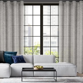 ZÁVĚS NA KROUŽCÍCH TIFFANY 135X250 CM STŘÍBRNÁ