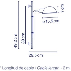 Marset A641-446 Funiculí A, nástěnná lampa nadčasového designu, 1xE14, tmavě zelená RAL 1104030, výška 49,2cm
