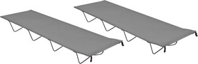 Kempingové postele 2 ks 180x60x19 cm oxfordská látka ocel šedé 312486