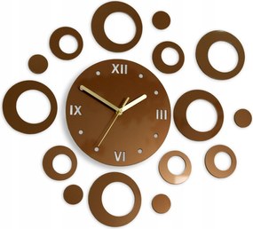 Nástěnné hodiny ModernClock Ring Copper Kulatý Diy