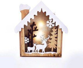ACA DECOR Vánoční LED dekorace Domek 1 - 2xAAA
