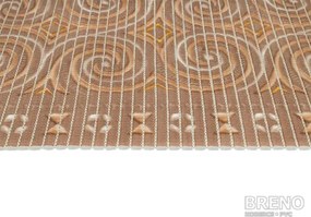 Breno Koupelnová pěnová předložka SOFTY-TEX 79830.8 spirály, šíře 65 cm, Hnědá/Vícebarevné