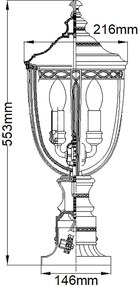Venkovní stojací lampa Elstead English Bridle M/IP44 bronz