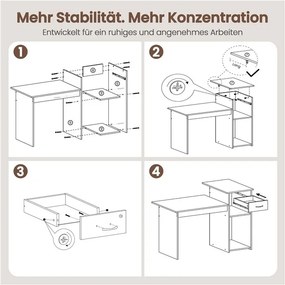 Psací stůl – bílá (257707623954)