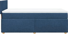 Box spring postel s matrací modrá 90x200 cm textil 3288862