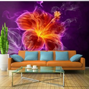 Fototapeta - Fiery flower in purple