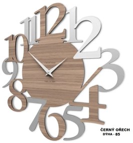 Designové hodiny 10-020n CalleaDesign Russel 45cm (více dekorů dýhy) Dýha černý ořech - 85