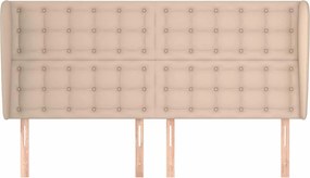 Čelo postele typu ušák cappuccino 183x23x118/128 cm umělá kůže 3118063