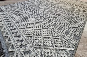 HU Šedý moderní koberec Boho 086-S Rozměr: 60x100 cm