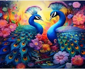 NORIMPEX Diamantové malování Paví schůzka / 30x40 cm