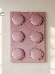 Sinsay - Sametový čalouněný panel ve tvaru kostky - pastelová růžová